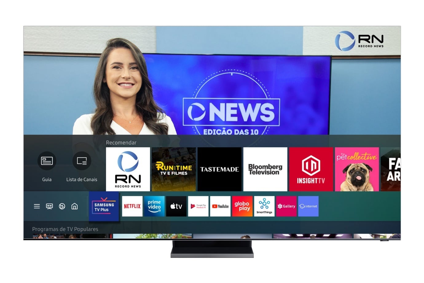 Record News estreia sinal na plataforma Samsung TV Plus - TV Pop