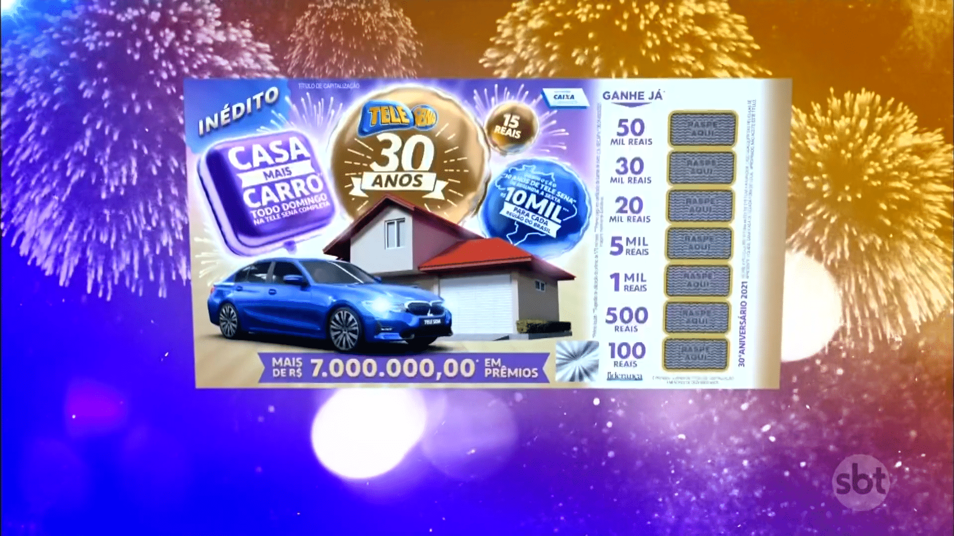 Resultado do terceiro sorteio da Tele Sena de 30º Aniversário