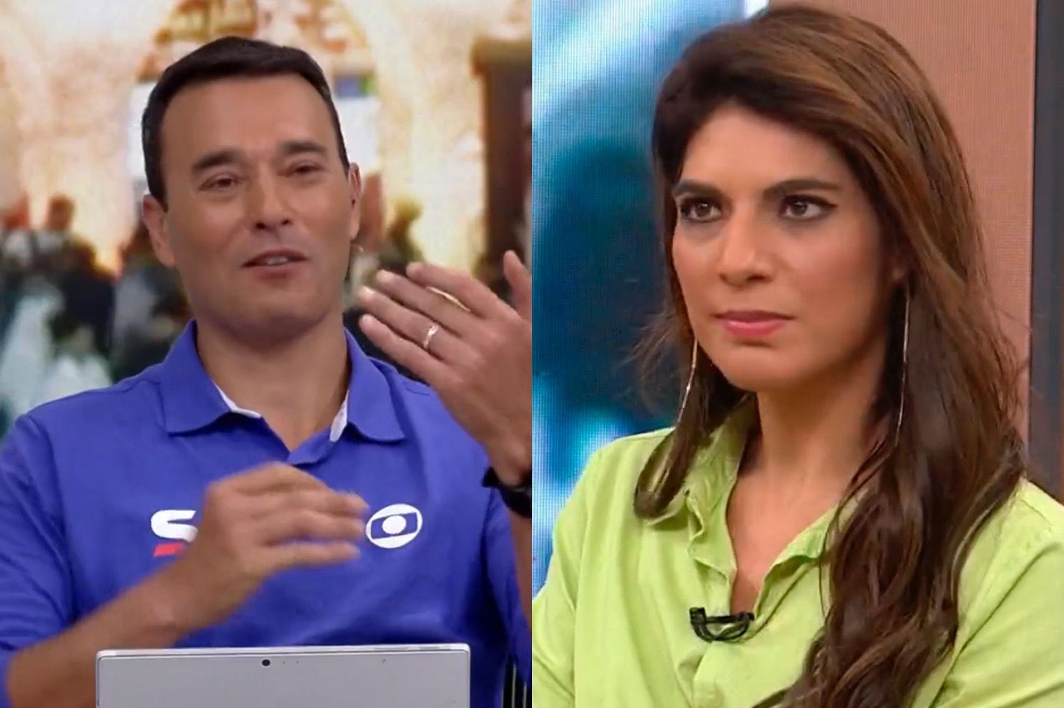 André Rizek chora em 1º encontro televisivo do novo "casal 20" da Globo