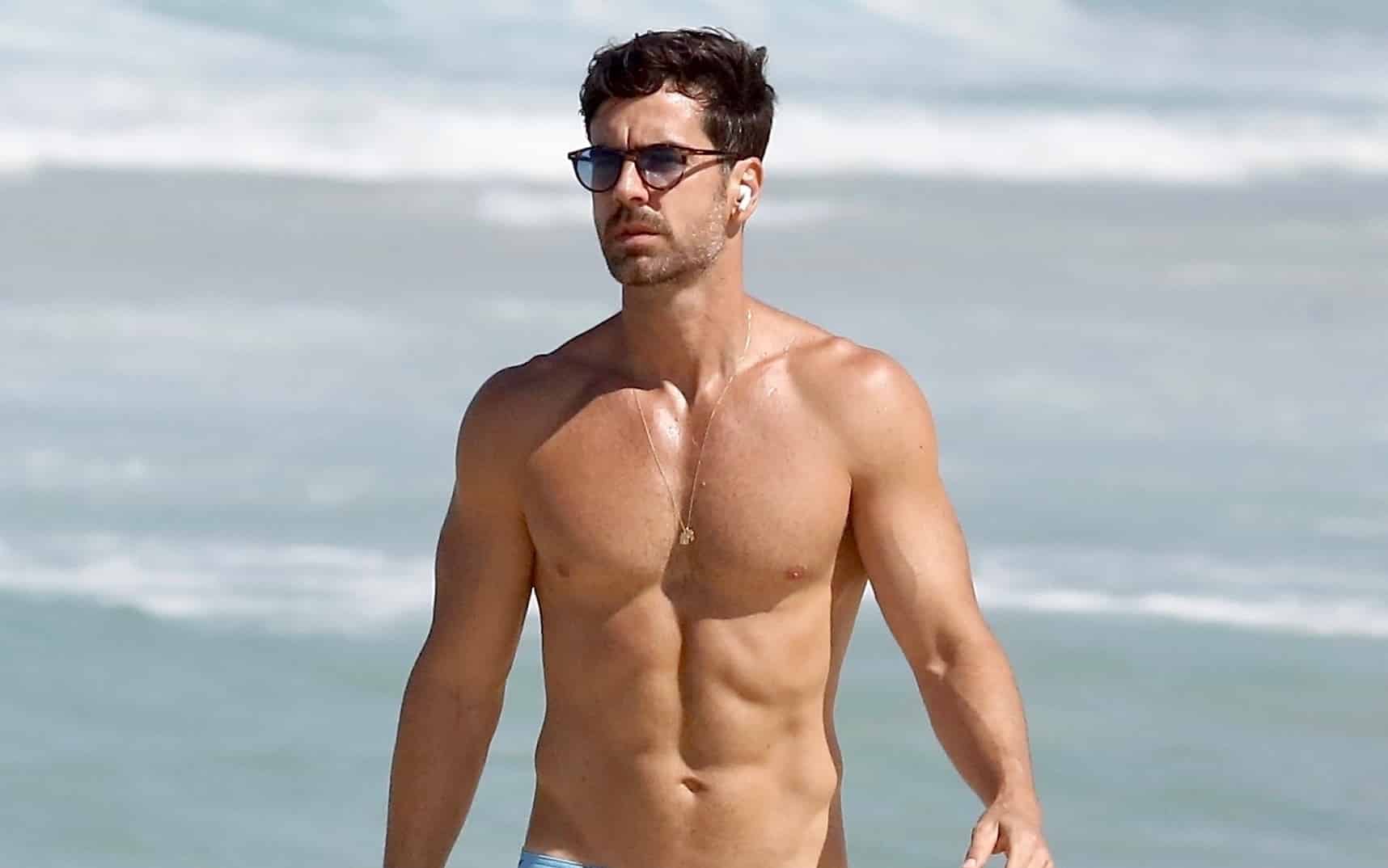 Marcos Pitombo arranca suspiros ao se exercitar no Rio de Janeiro