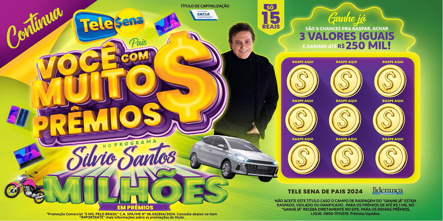 Resultado do primeiro sorteio da Tele Sena de Pais de 2024